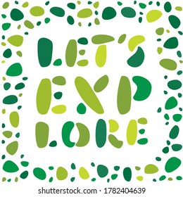 Lets Explore Vector Lettering Banner Stock Vector (Royalty Free ...