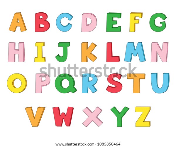 Lets Learn English Alphabetvector Illustration Stock Vector (Royalty ...