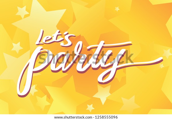 Lets Party Illustration Vector Stock Vector (Royalty Free) 1258555096 ...