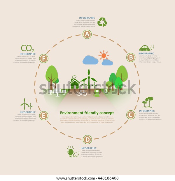 Let's save the Earth, Ecology concept infographics vector illustration.