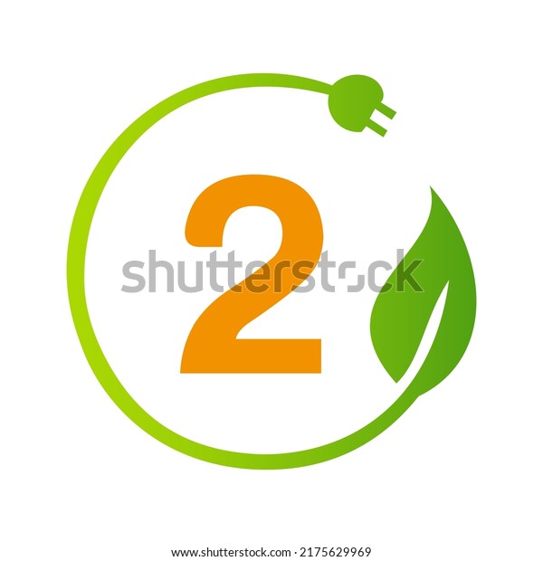 Letter 2 Green Energy Electrical Plug Stock Vector (Royalty Free ...