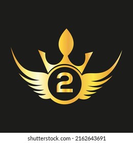 Letter 2 Queen Logo Design Vector Stock Vector (Royalty Free ...
