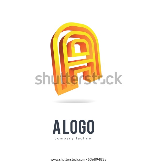 Letter 3d Icon Logo Design Template Stock Vector (Royalty Free ...