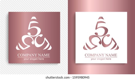 Letter 5 555 Logo Icon Design Stock Vector (Royalty Free) 1595980945
