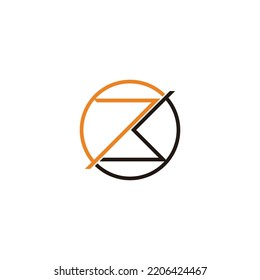 Letter 7b Circle Geometric Line Arrow Stock Vector (Royalty Free ...