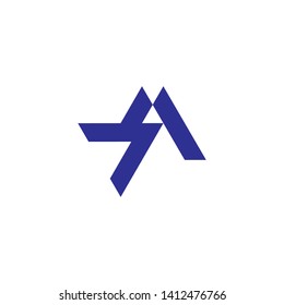 Letter A7 Simple Geometric Logo Vector Stock Vector (Royalty Free ...