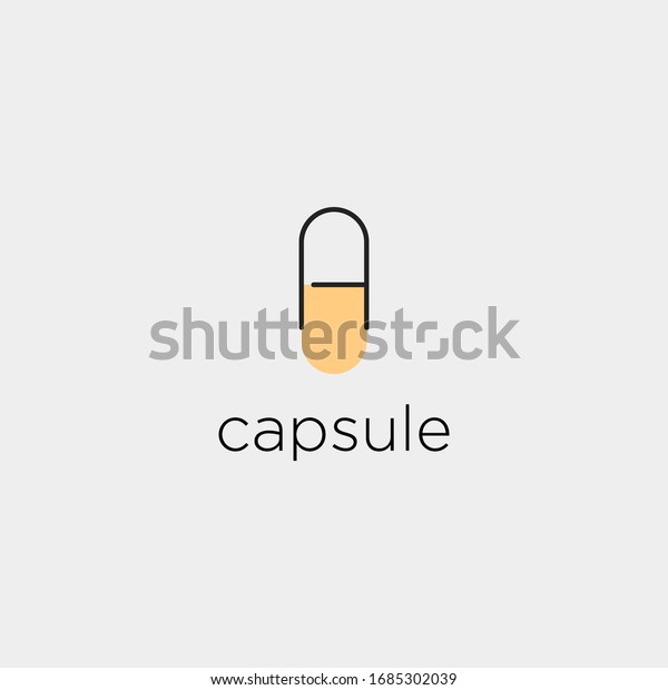 Letter Aa Capsule Logo Template Vector Stock Vector (Royalty Free ...