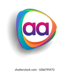 Letter Aa Logo Colorful Splash Background Stock Vector (Royalty Free ...