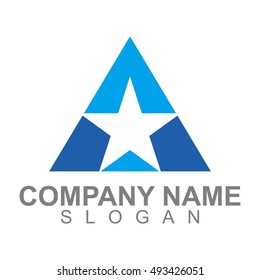 Letter Aa Star Logo Vector Stock Vector (Royalty Free) 493426051 ...
