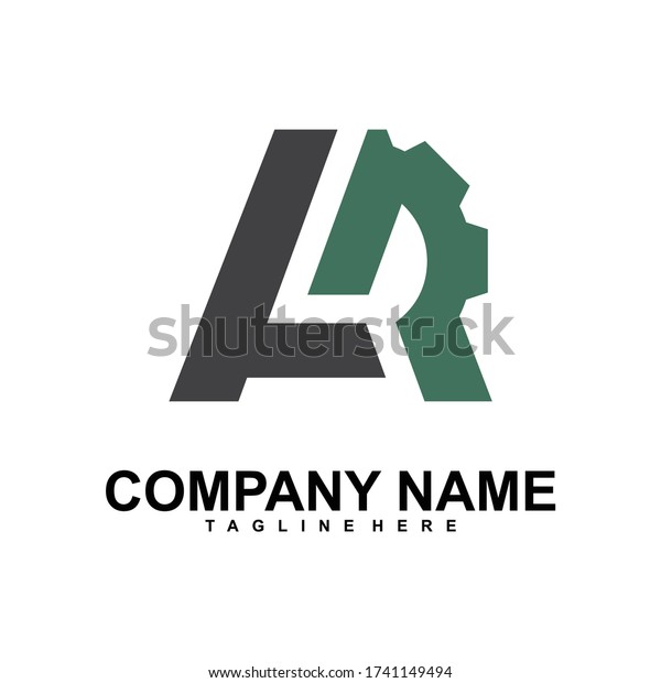 Letter Aar Gear Logo Design Template Stock Vector (Royalty Free ...