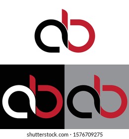 Letter Ab Linked Lowercase Logo Design Stock Vector (Royalty Free ...
