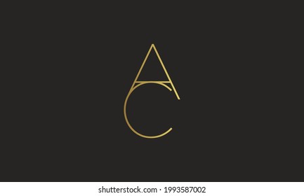 Letter Ac Minimalist Vector Logo Design Stock Vector (Royalty Free ...