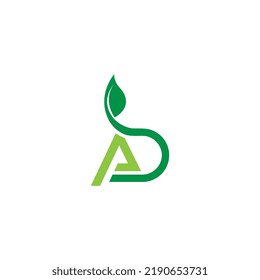 Letter Ad Ad Green Leaf Logo Stock Vector (Royalty Free) 2190653731 ...