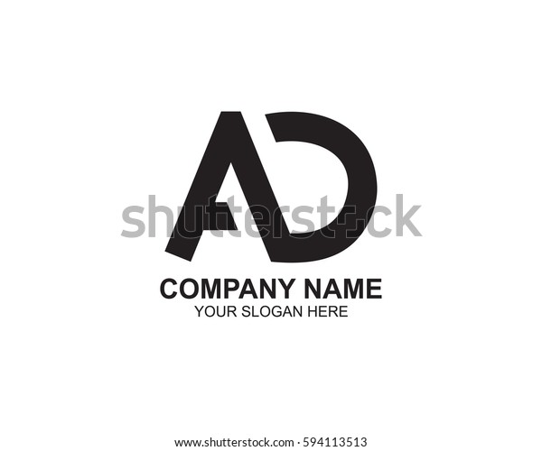 Letter Ad Logo Icon Design Template Stock Vector (Royalty Free) 594113513