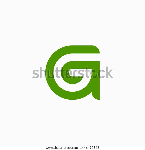 Letter Ag Green Logo Concepts Stock Vector (Royalty Free) 1446492548