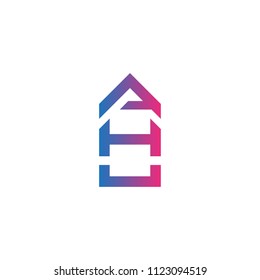 Letter Ahu Modern Logo Vector: vector de stock (libre de regalías ...
