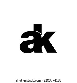 Letter Ak Simple Logo Design Vector Stock Vector (Royalty Free ...