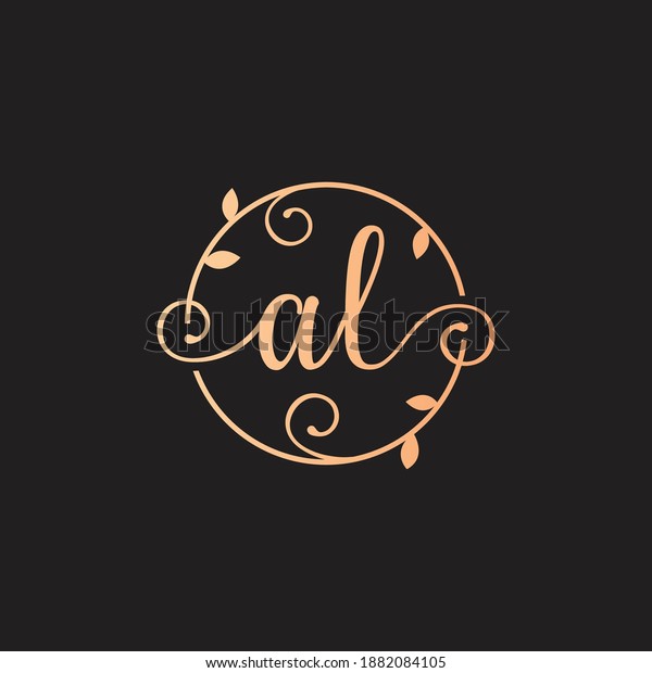 Letter Al Decorative Classy Monogram Logo Stock Vector (Royalty Free ...