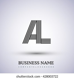 Letter Al Linked Logo Design Elegant : image vectorielle de stock ...