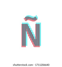 Letter Anaglyph Effect Editable Vector Stock Vector (Royalty Free ...