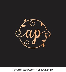 Letter Ap Decorative Classy Monogram Logo Stock Vector (Royalty Free ...