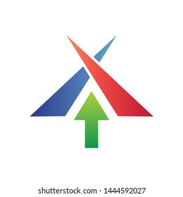 Letter Arrow Logo Design Stock Vector (Royalty Free) 1444592027 ...
