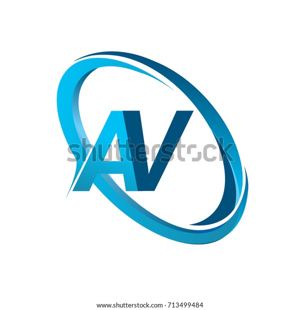 Letter Av Logotype Design Company Name Stock Vector (Royalty Free ...
