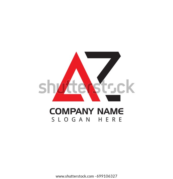 Letter Az Logo Design Template Elements Stock Vector (Royalty Free ...