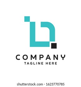 Letter B Bit Logo Design: vector de stock (libre de regalías ...