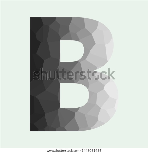 Letter B Black White Gradient Stock Vector (Royalty Free) 1448051456 ...