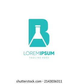 Letter B Bottle Lab Science Logo Stock Vector (Royalty Free) 2143036311 ...