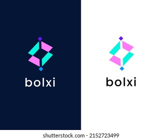 Letter B Box Logo Design Template Stock Vector (Royalty Free ...