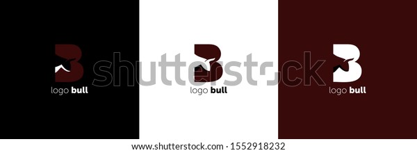 Letter B Bull Logo Logotype Bull Stock Vector (Royalty Free) 1552918232 ...