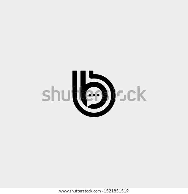 Letter B Chat Talk Logo Template Stock Vector (Royalty Free) 1521851519 ...