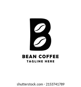 Letter B Coffee Beans Logo Design Stock Vector (Royalty Free ...