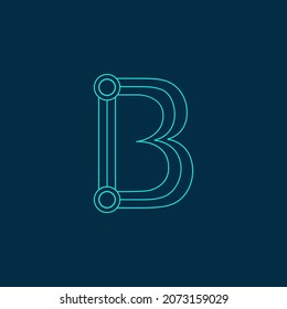 Letter B Connect Logo Design Concept Stock Vector (Royalty Free) 2073159029