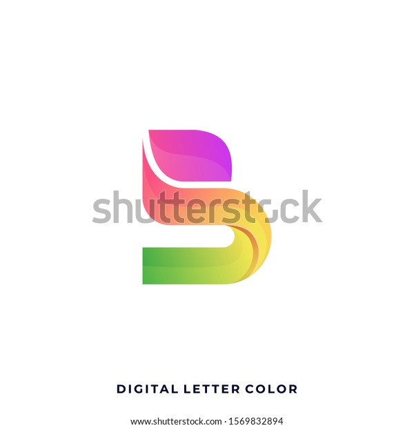 Letter B Digital Media Icon Application Stock Vector (Royalty Free ...