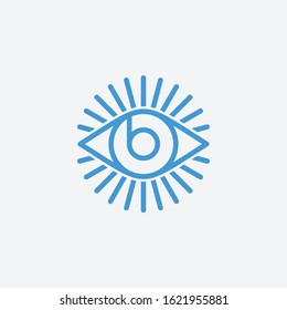 Letter B Eye Monogram Logo Stock Vector (Royalty Free) 1621955881 ...