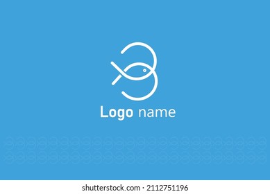 Letter B Fish Logo Stock Vector (Royalty Free) 2112751196 | Shutterstock