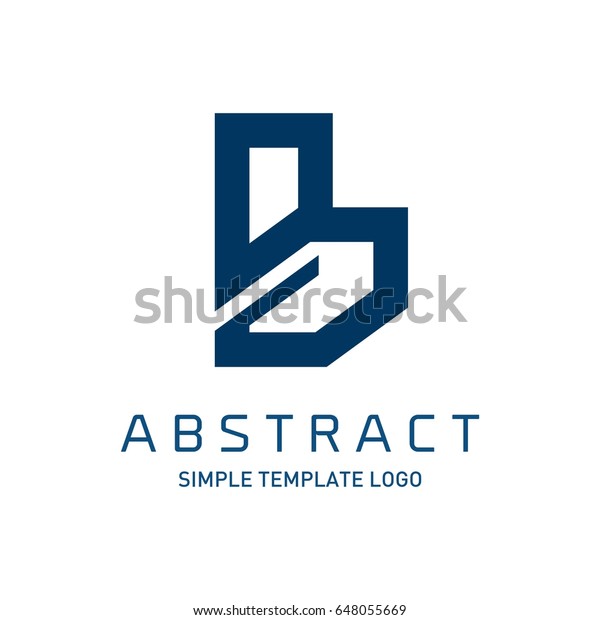 Letter B Font Logo Design Isolated Stock Vector (Royalty Free ...