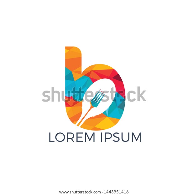 Letter B Food Logo Vector Illustration Stock Vector (Royalty Free ...