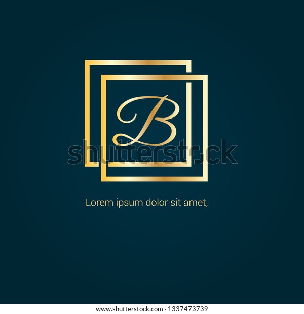 Letter B Gold Logo Concept Designed Stock Vector (Royalty Free ...