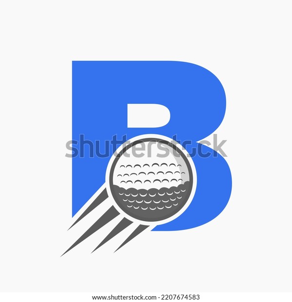 Letter B Golf Logo Concept Moving Stock Vector (Royalty Free ...
