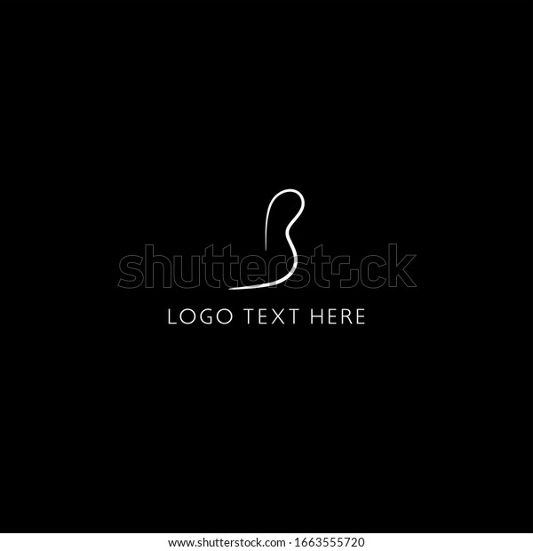 Letter B Hand Written Logo Stock Vector (Royalty Free) 1663555720