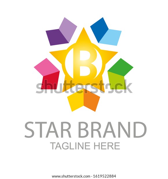 Letter B Inside Star Logo Icon Stock Vector (Royalty Free) 1619522884 ...