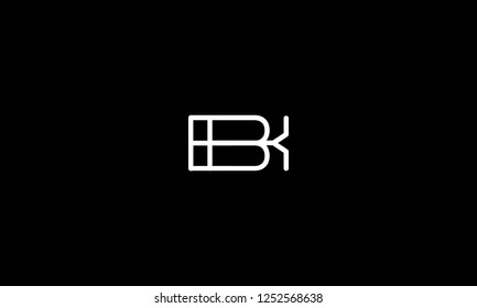 Letter B K Logo Logo Design Stock Vector (Royalty Free) 1252568638 ...