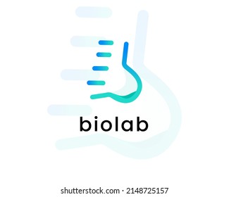 Letter B Lab Logo Design Template Stock Vector (Royalty Free ...
