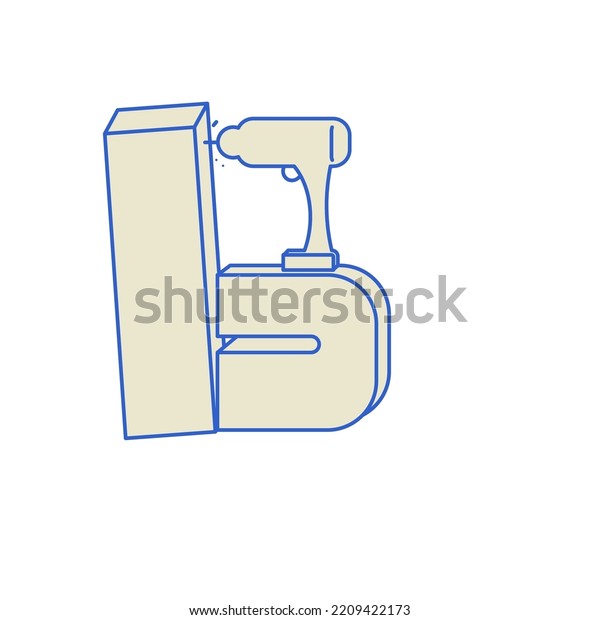 Letter B Latin Alphabet Stylized Repair Stock Vector (Royalty Free ...