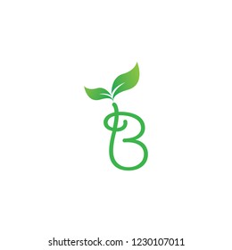 Letter B Leaf Logo Vector Stock Vector (Royalty Free) 1230107011 ...