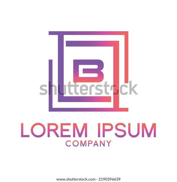 Letter B Line Logo Designcreative Minimal Stock Vector (Royalty Free ...
